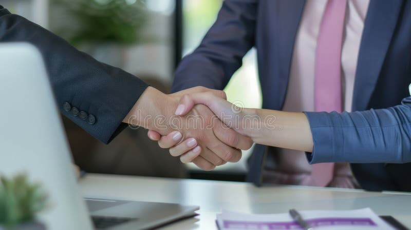 The Business Handshake.AI Generated Image Stock Photo - Image of ...