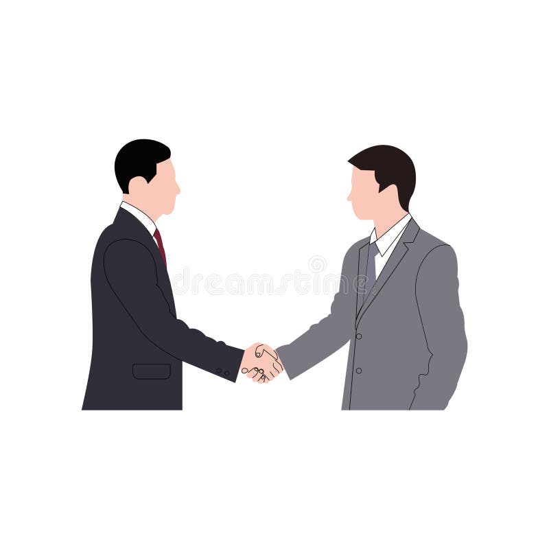 Business Handshake Arm Icon on White Stock Vector - Illustration of ...