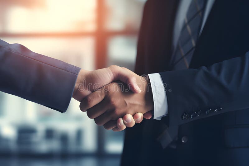 Handshake between Two Businessmen Handshake between Two Professionals ...