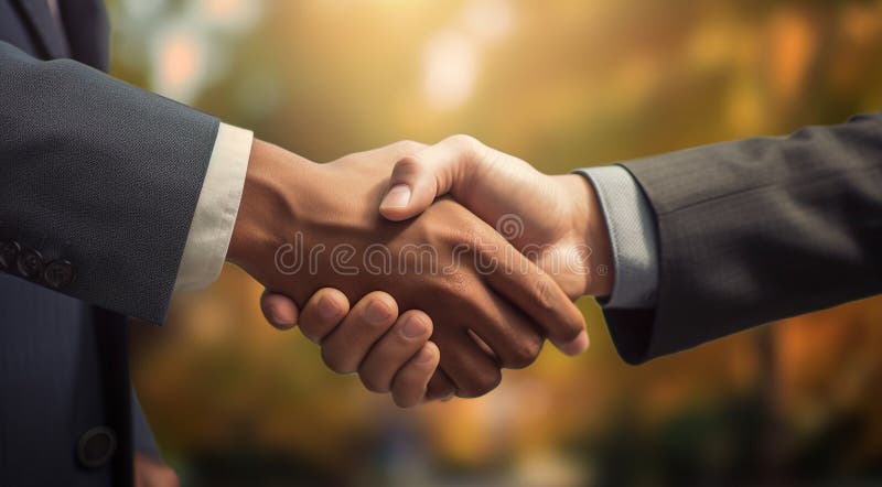 Business Handshake on the Background of the People, Handshake of People ...