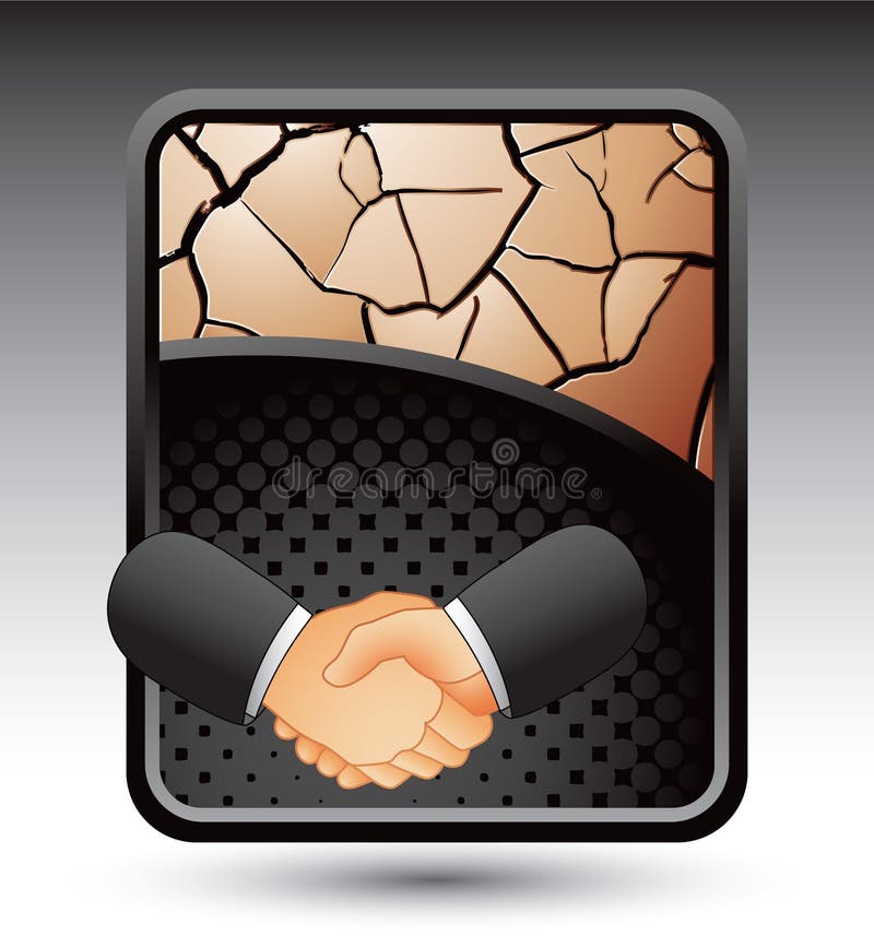 Business Handshake on Bronze Cracked Backdrop Stock Vector ...