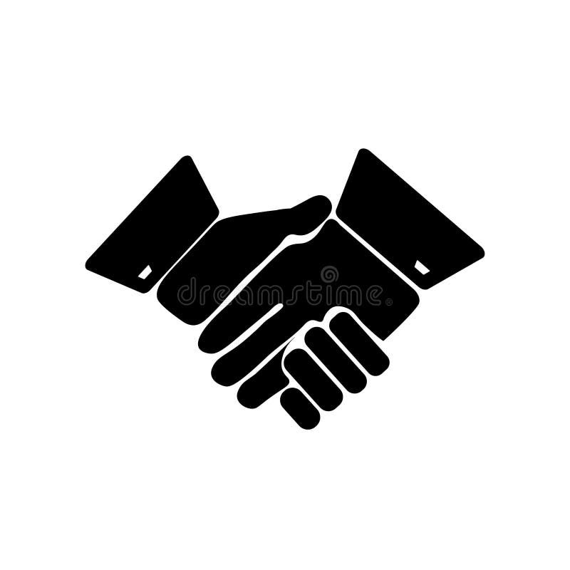 Contract Line Icon. Business Handshake Teamwork Linear Concept. Agreement Signing Symbol. Vector ...