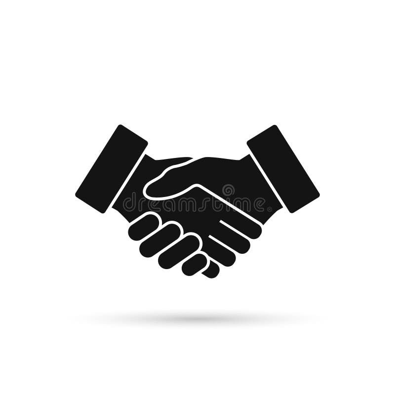 Business Handshake Icon Contract Agreement Flat Symbol in Circle ...