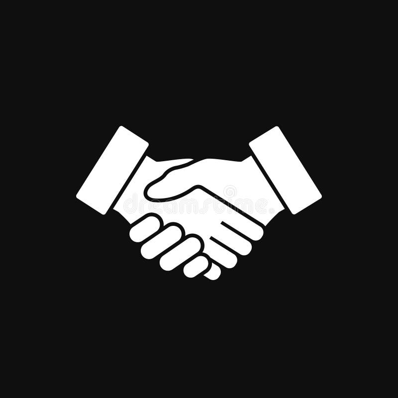 Business Handshake Icon Contract Agreement Flat Symbol in Circle ...