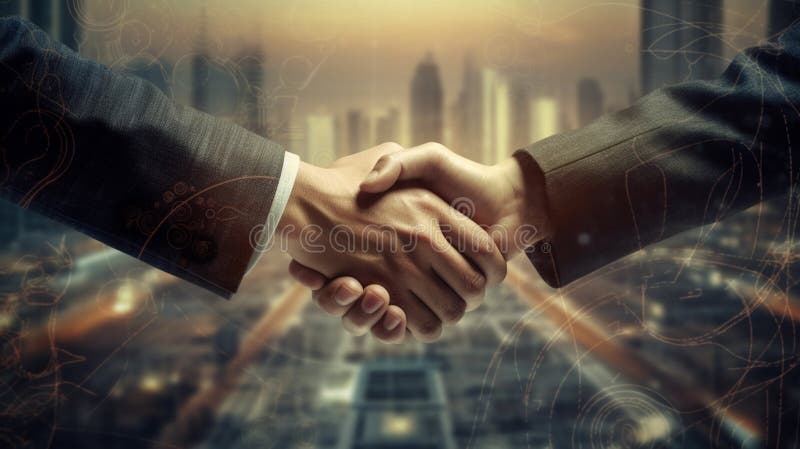 Business Handshake. Created with Generative Ai Technology Stock ...