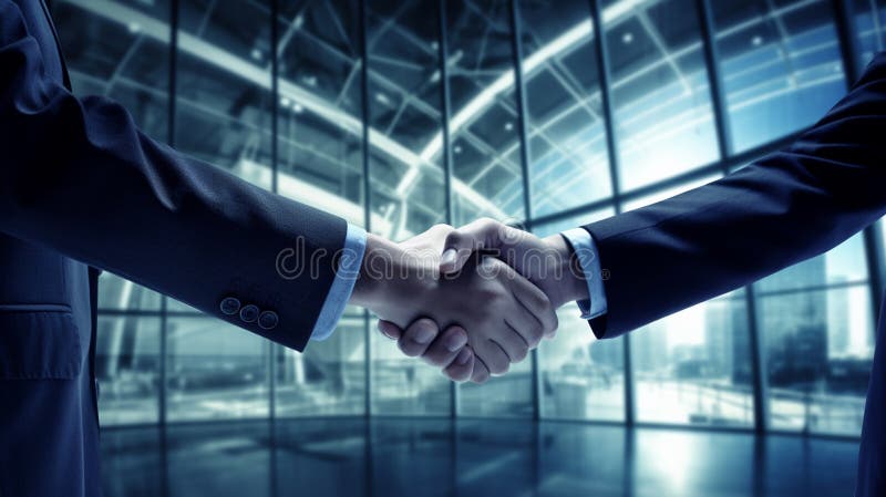 Business Handshake. Created with Generative Ai Technology Stock ...