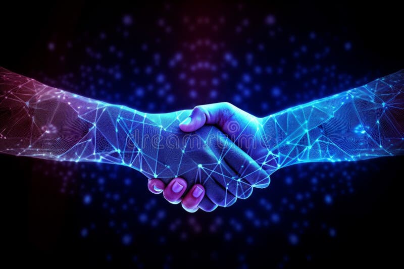 Business Handshake. Created with Generative Ai Technology Stock ...