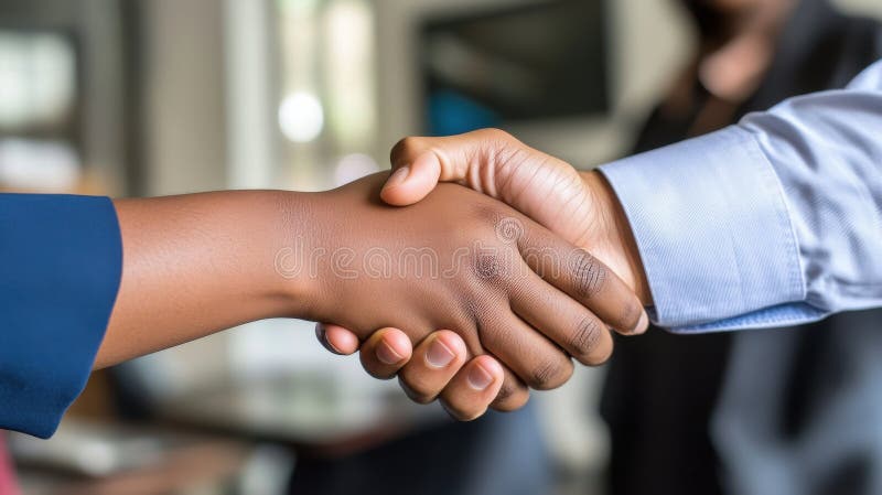 Business Handshake between Diverse Individuals Symbolizes Collaboration ...