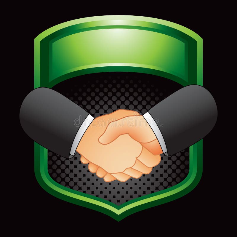 Business Handshake in Green Display Stock Vector - Illustration of kind ...