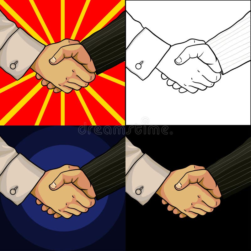 Business Handshake Hands of Two Men Stock Illustration - Illustration ...