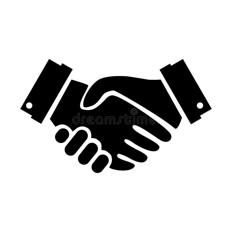 Business Handshake Icon. Contract Agreement Agreement Vector Symbol for ...