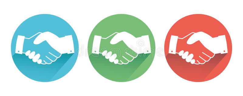 Business Handshake Icon. Flat Illustration of Business Handshake Vector ...