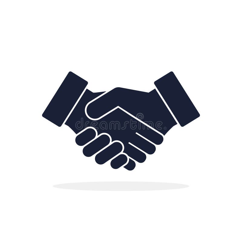 Business Handshake Icon Contract Agreement Flat Symbol in Circle ...