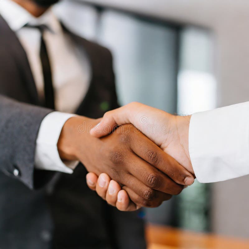 Business Handshake of the Manager and Director of the Company Stock ...