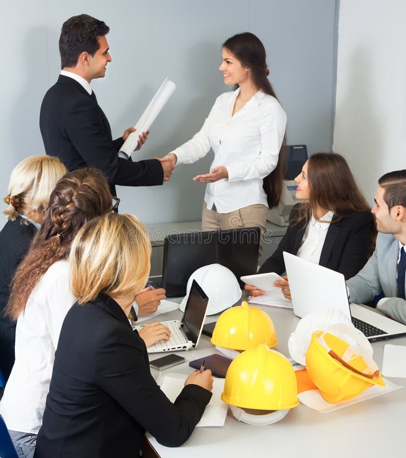 Business Handshake at Negotiations in Office Stock Image - Image of ...