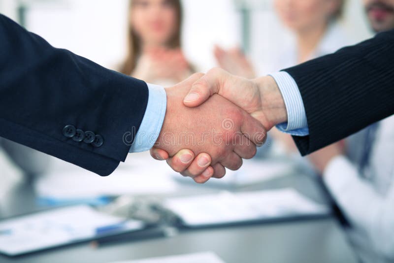 Business handshake stock image. Image of blue, businessman - 94328753
