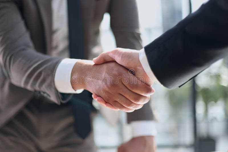 Closeup of Handshake of Business Partners Stock Image - Image of ...