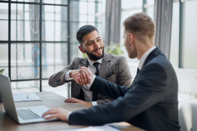 Closeup of Handshake of Business Partners Stock Photo - Image of ...
