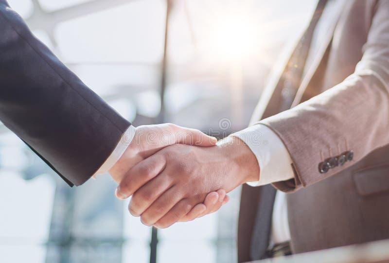 Closeup of Handshake of Business Partners Stock Image - Image of ...