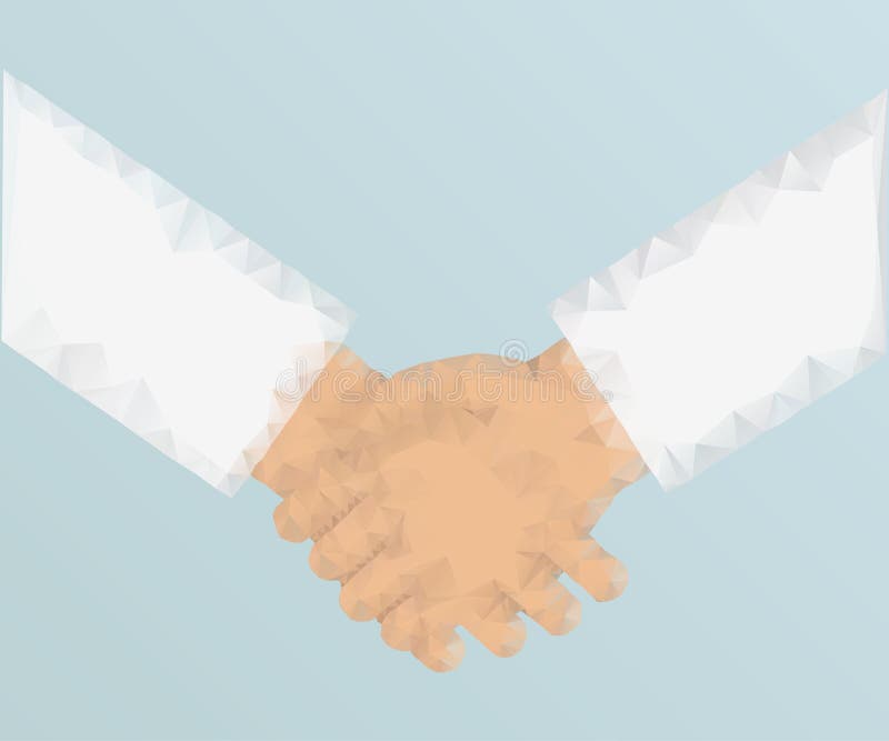 Business Handshake, Polygon Stock Vector - Illustration of contract ...
