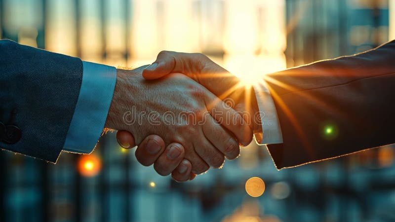 A Business Handshake Symbolizes Partnership and Collaboration ...