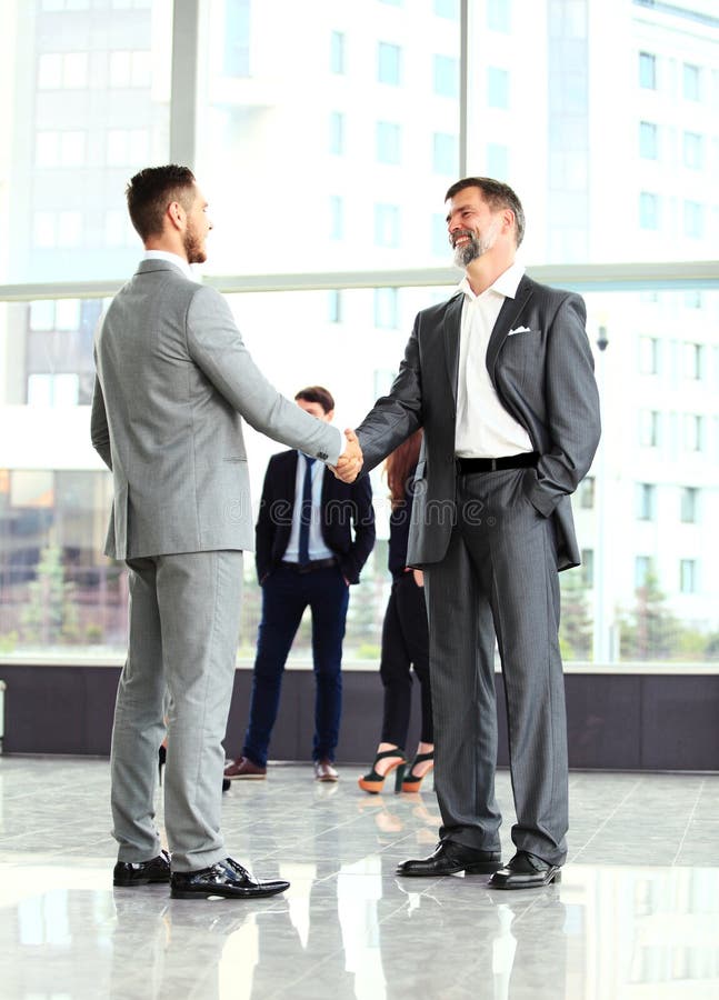 Business Men Closing Deal. Handshake Stock Photo - Image of pact, hired ...