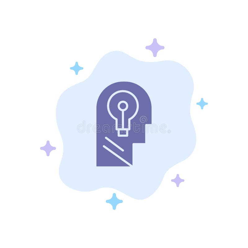 Business, Head, Idea, Mind, Think Blue Icon on Abstract Cloud ...