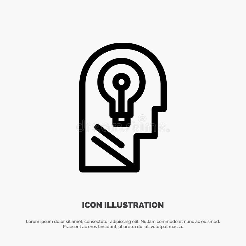Business, Head, Idea, Mind, Think Line Icon Vector Stock Vector ...