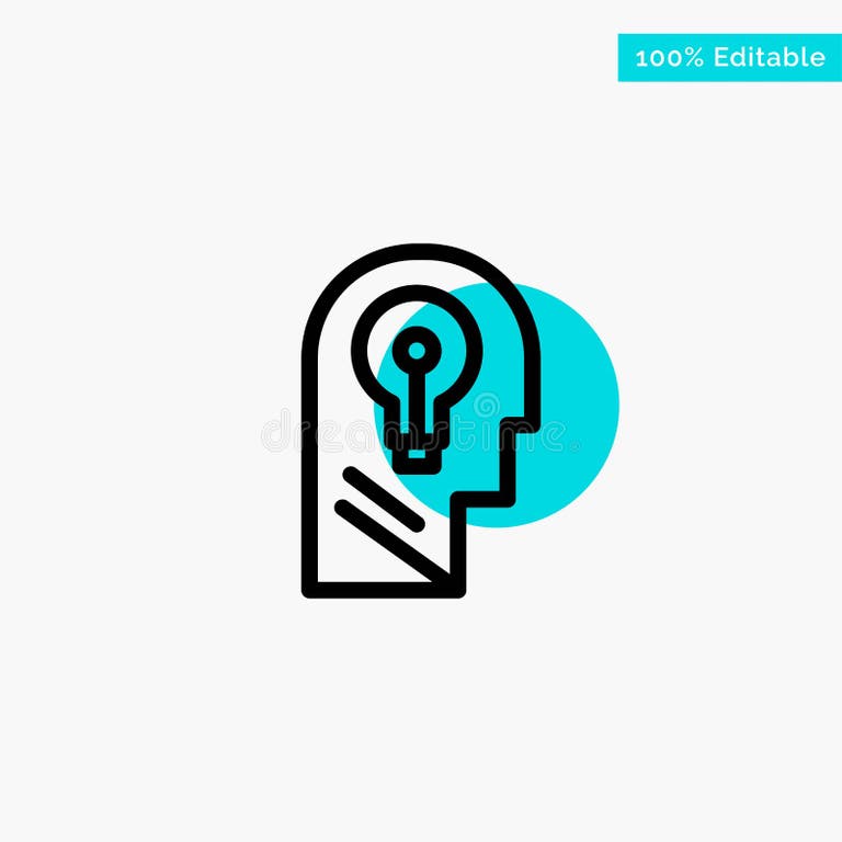 Business, Head, Idea, Mind, Think Turquoise Highlight Circle Point ...