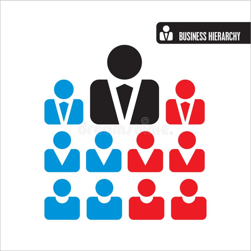 Business hierarchy icons stock vector. Illustration of personnel - 27550196