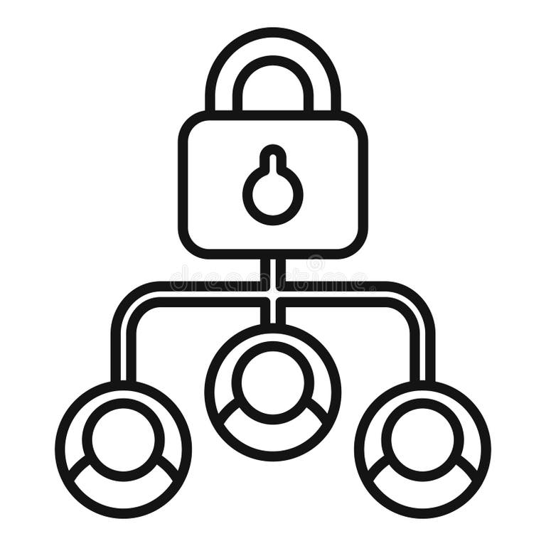 Business Hierarchy Providing Secure Access for Team Collaboration Stock ...