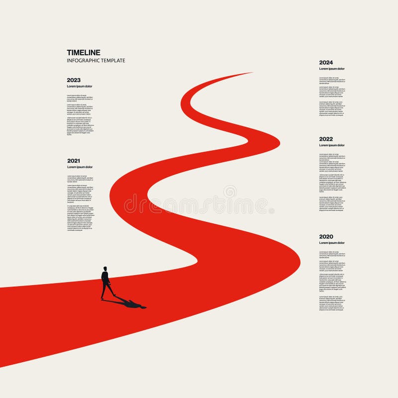 Business History Timeline Vertical Infographic Template with Minimal ...