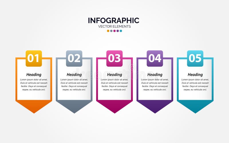 Business Horizontal Infographic Template Numbers 5 Options or Steps ...