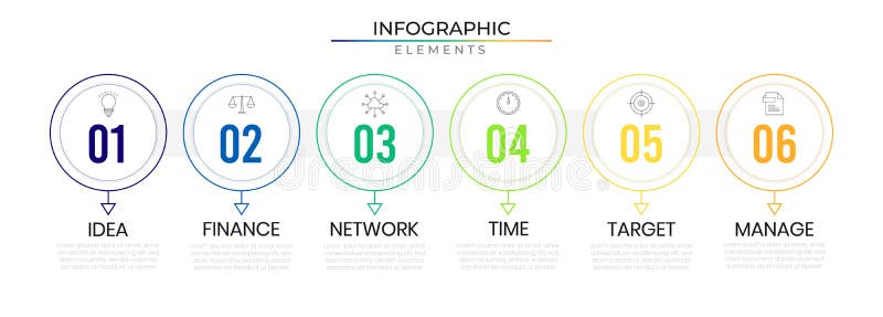 Business Horizontal Row Infographic Vector Design Template for ...