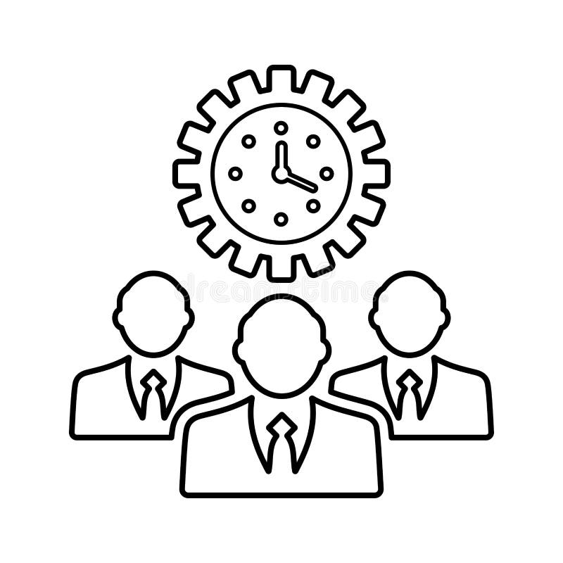 Business Hours Outline Icon. Line Art Vector Stock Illustration ...