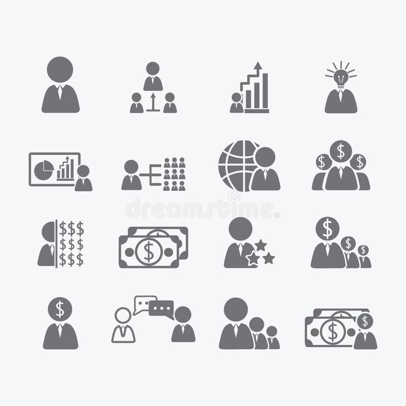 Human Resource Management Icons Stock Vector - Illustration of office ...