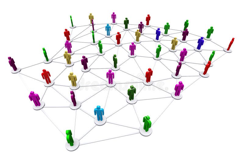 Business Human Social Network. Stock Illustration - Illustration of ...