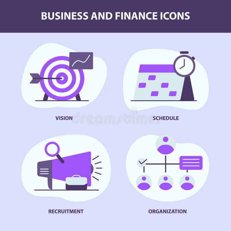 Business Icon Collection with Icon Presentation Graph Chart Team Work ...