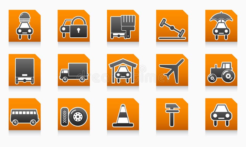 Business Icon Directory Service Station Set Sign Stock Vector ...