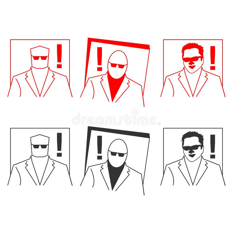 Business Icon with Exclamation Mark. Flat Design, Set Icon Stock Vector ...