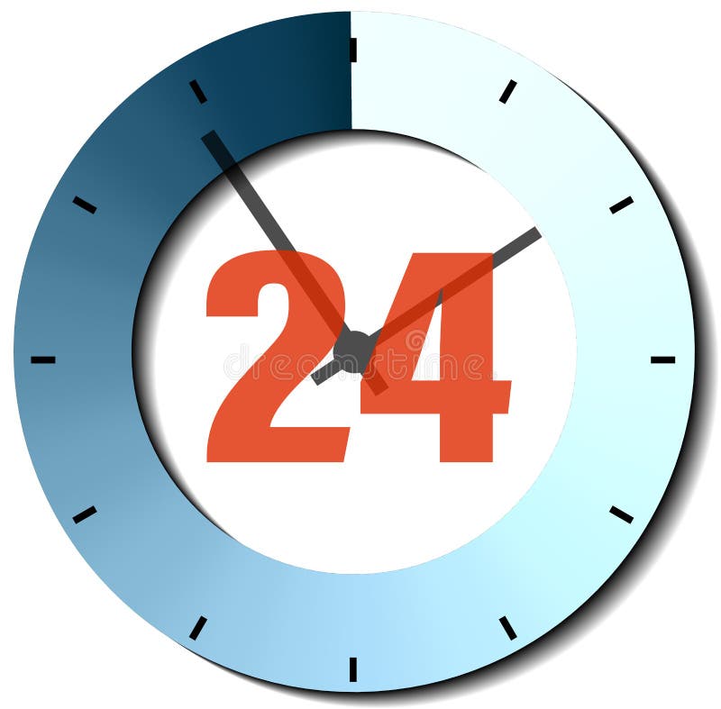 Business Icon 24 Hours Continuous Work Symbol Stock Vector ...