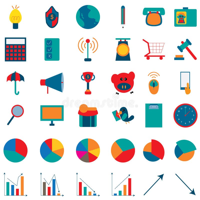 Business Icon 2 Seamless Pattern Company Stock Vector - Illustration of ...