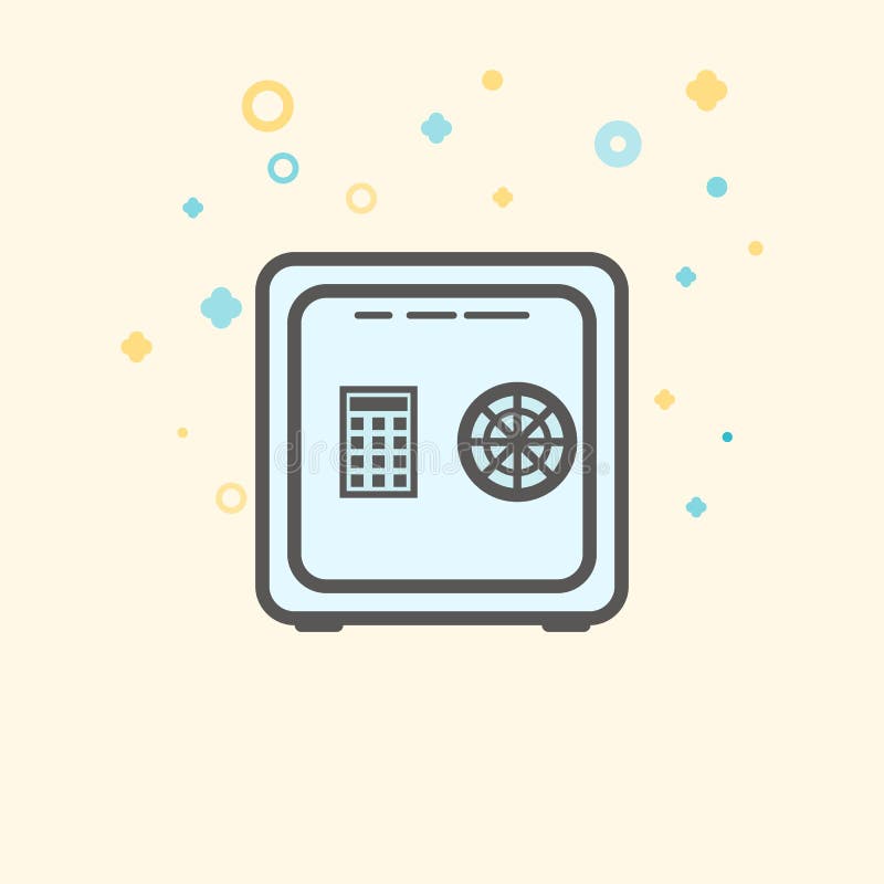 Business Icon, Management. Simple Vector Icon of a Modern Safe Box ...