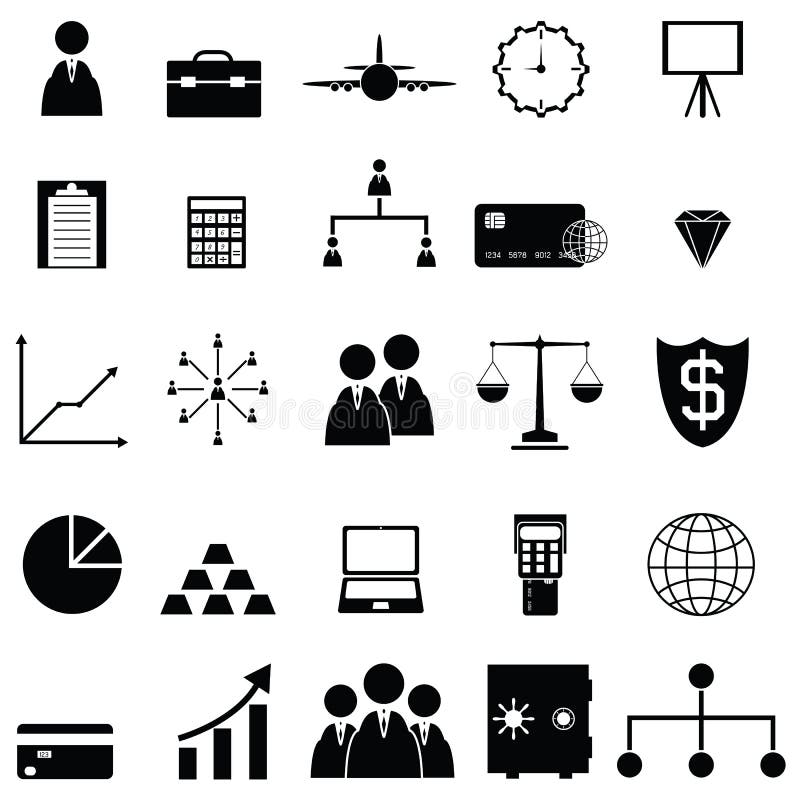 Business icon set stock vector. Illustration of vector - 102200087