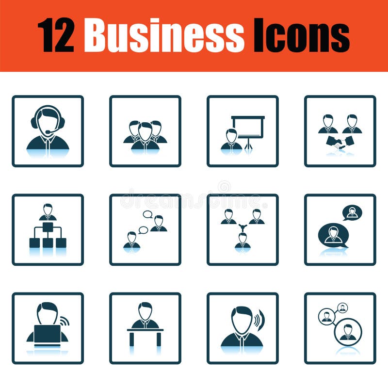 Business icon set stock vector. Illustration of flat - 75611463