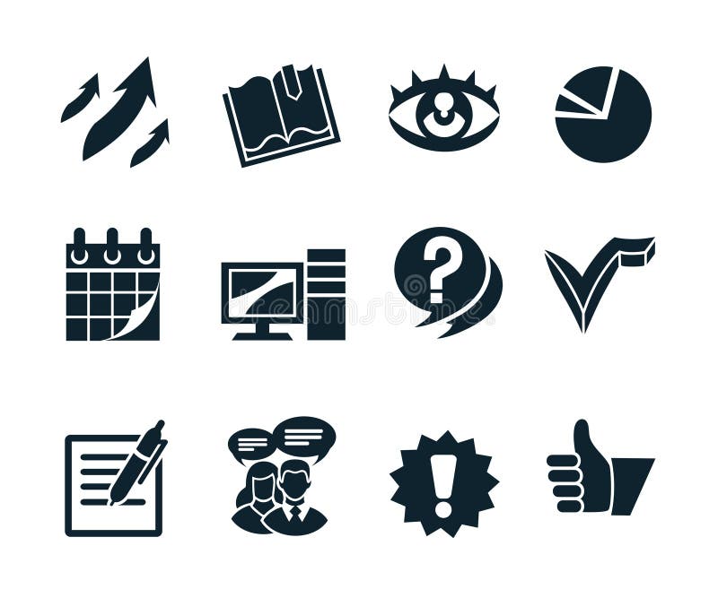 Business icon set v2 stock vector. Illustration of management - 43383130