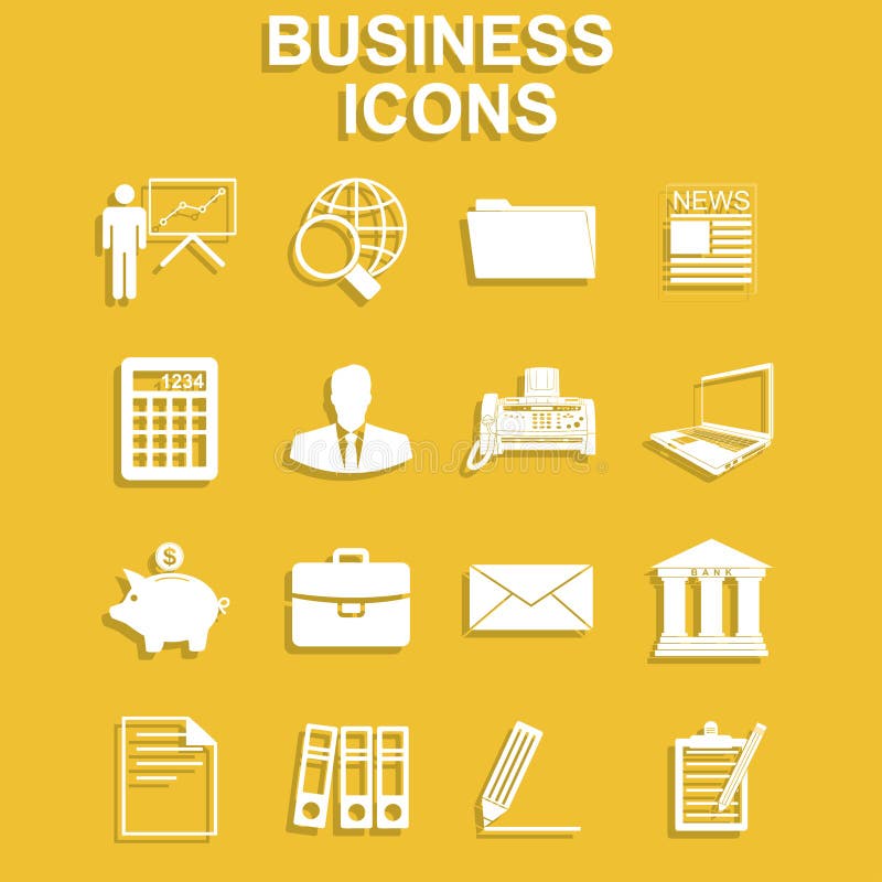 Business icon set stock illustration. Illustration of banking - 94772649