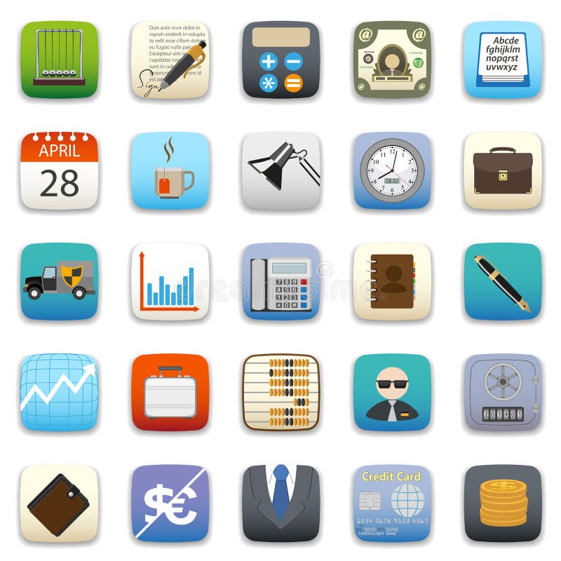 Computer icon set stock vector. Illustration of computer - 17669010