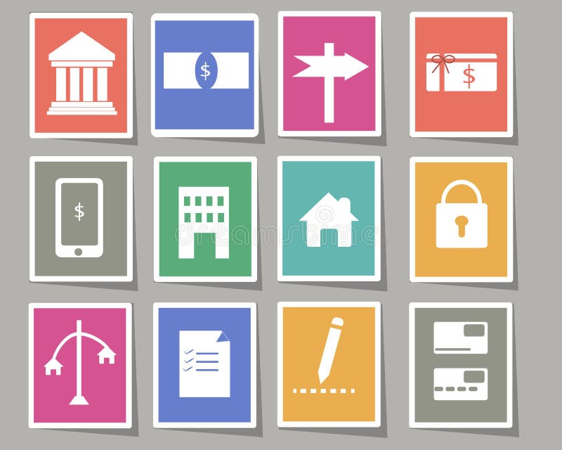 Business icon sticker stock vector. Illustration of coin - 44308380