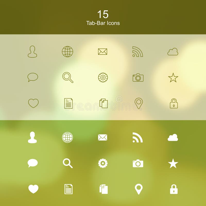 Business Icons Collection Buttons for Website Sign Stock Illustration ...